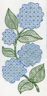 Two-Handed Stitcher: Friday Flowers: Some Stitched Hydrangeas!