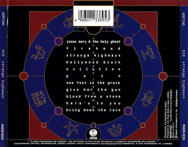 Classic Rock Covers Database: Dio - Strange Highways (1993)