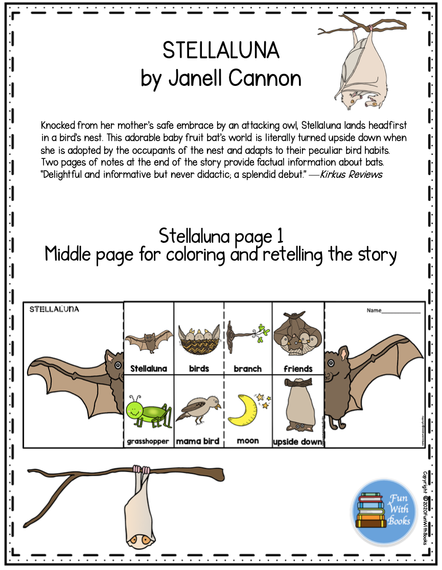 STELLALUNA BOOK CRAFT ~ Book Units by Lynn