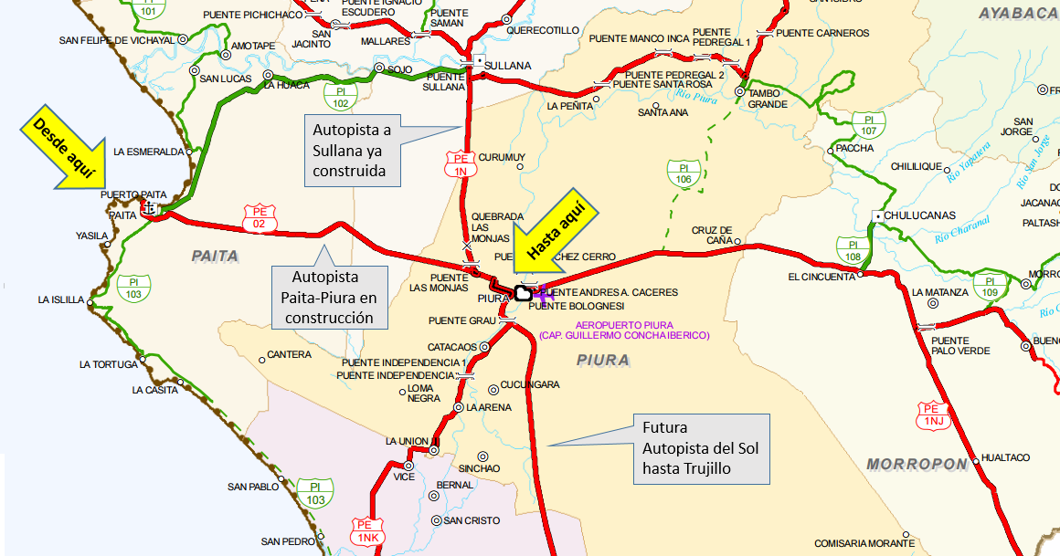 DESARROLLO PERUANO: Inaugurada la Autopista Paita-Piura