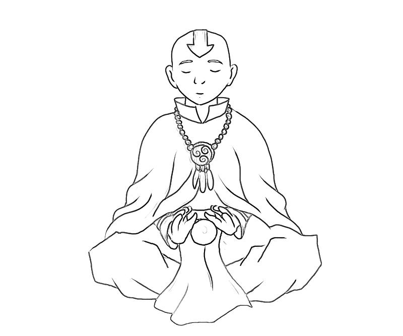 Meditation Monk Coloring Pages
