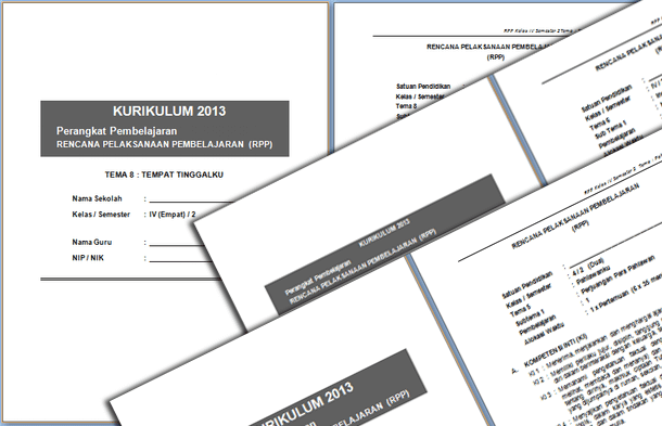 RPP Kelas 4 Semester Genap Kurikulum 2013 Revisi Terbaru 2019-2020 ...