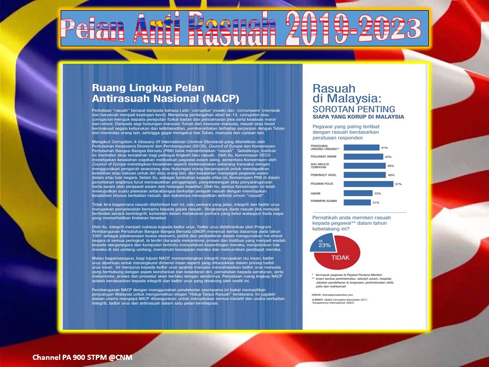 Pengajian Am & Geografi STPM: Pelan Anti Rasuah 2019-2023