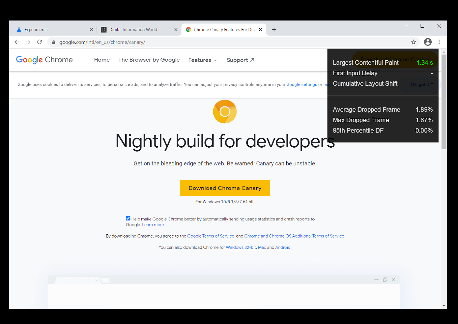 With the help of performance overlay in Google Chrome 90, developers ...