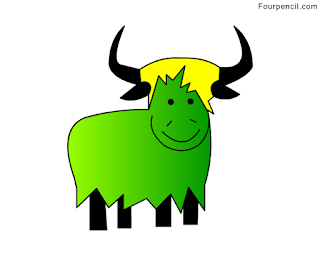 FourPencil: How to draw a Yak for kids - step by step