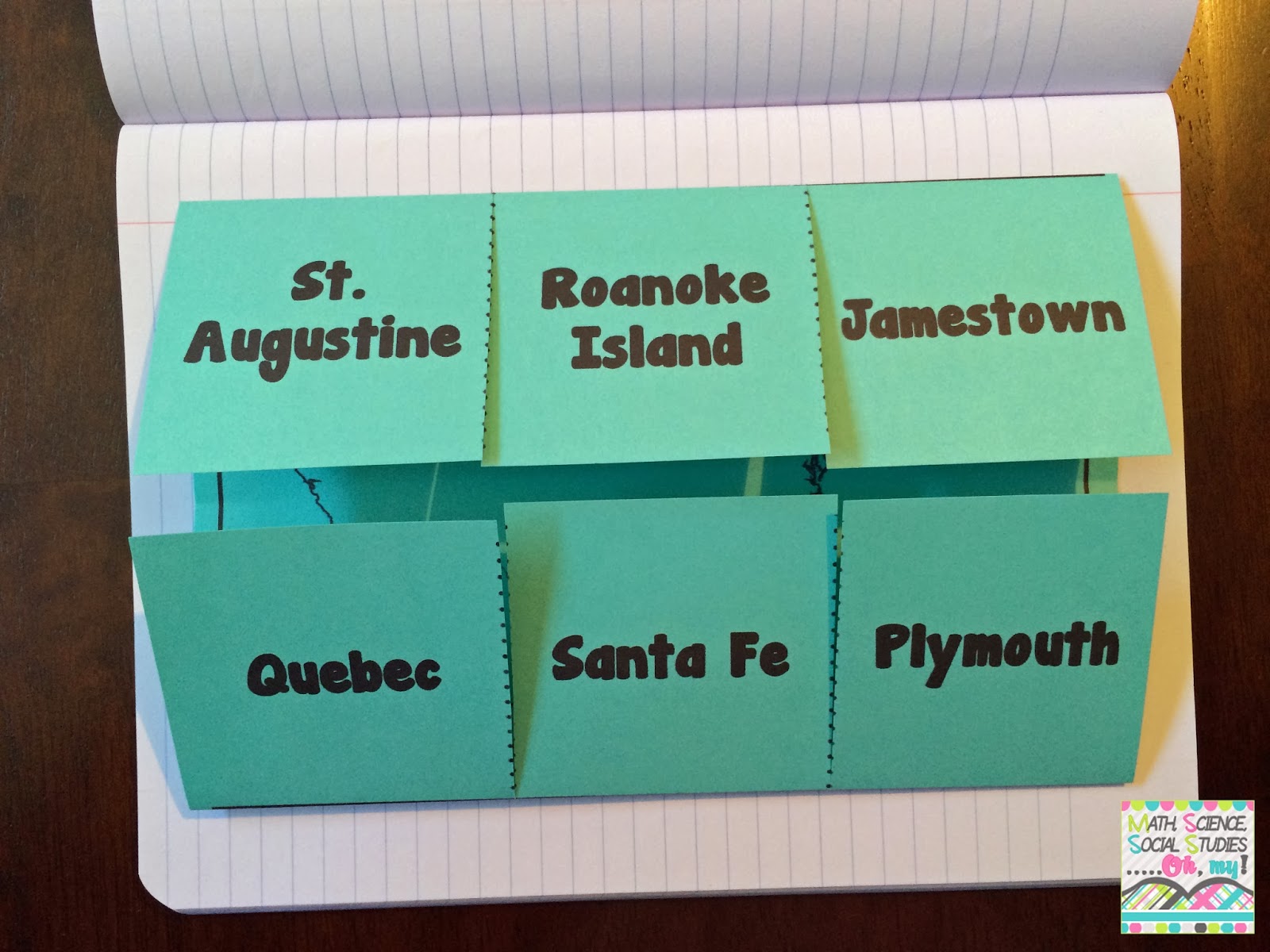 Foldable Friday: Early European Settlements in North America ...