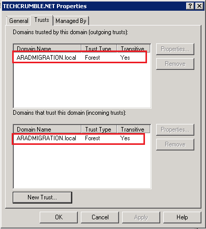 Create Windows Trust between two domains | TechCrumble