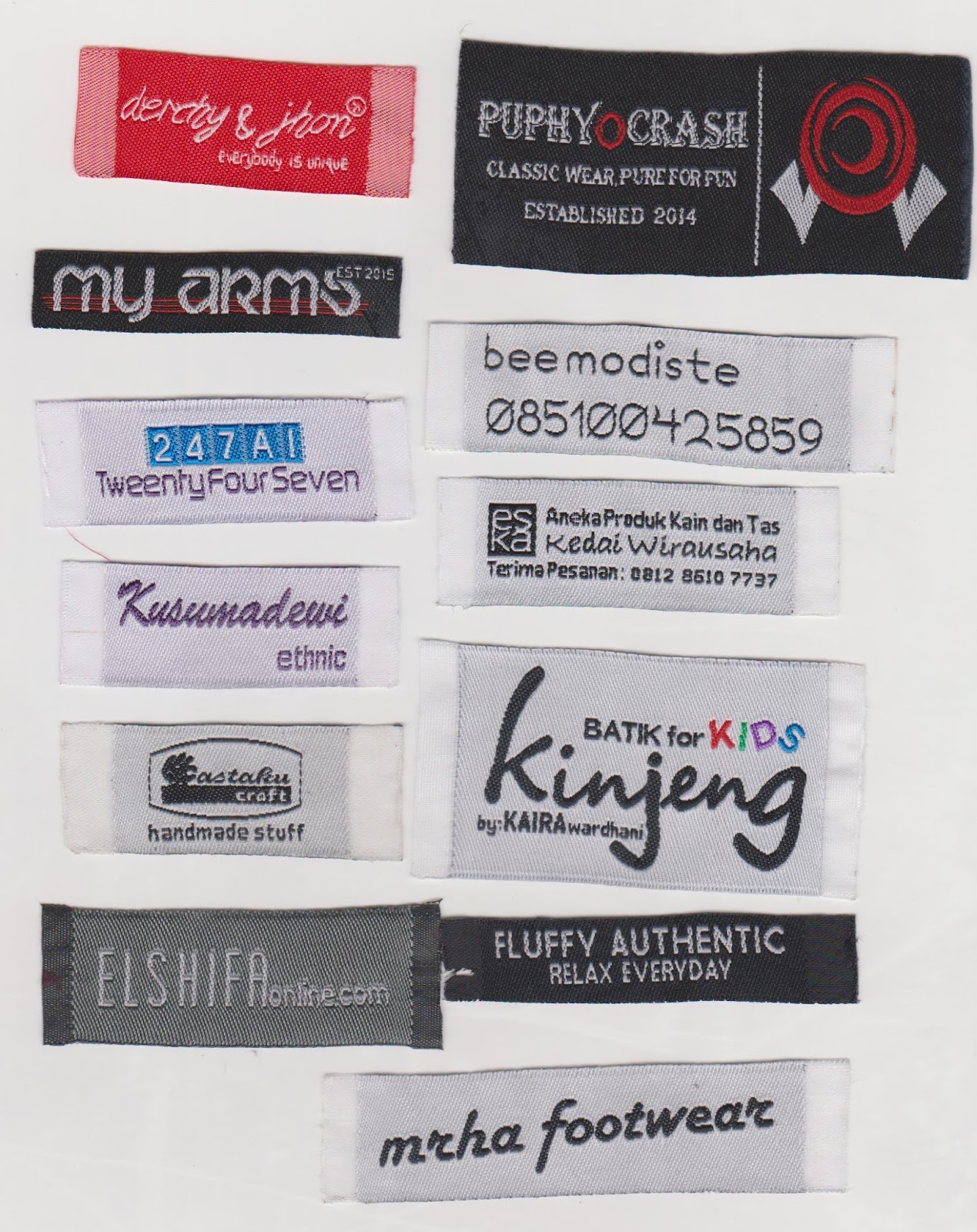 Contoh Label Woven - Woven Label
