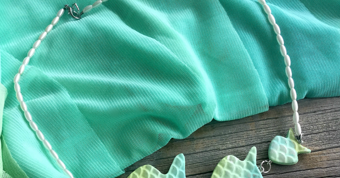 Shaded Clay Fish Necklace