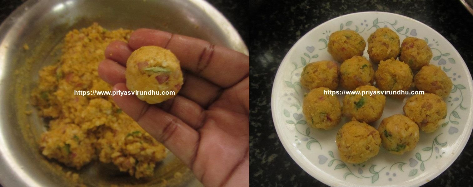 Priya's Virundhu: Rice Bonda Recipe/Left Over Rice Bonda Recipe/Cooked ...