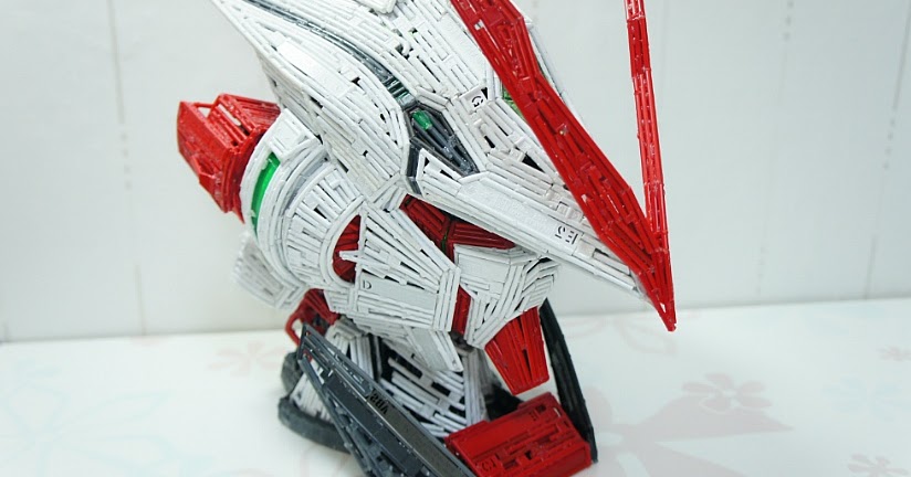 GUNDAM GUY: Gundam Astray Red Frame Head Made of Gunpla Runners ...