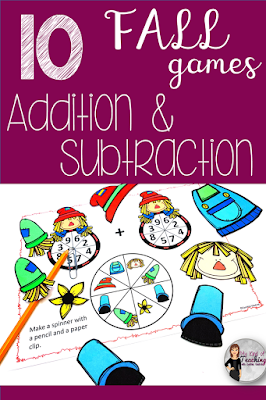 My Kind of Teaching: Addition and Subtraction Fact Fluency Games