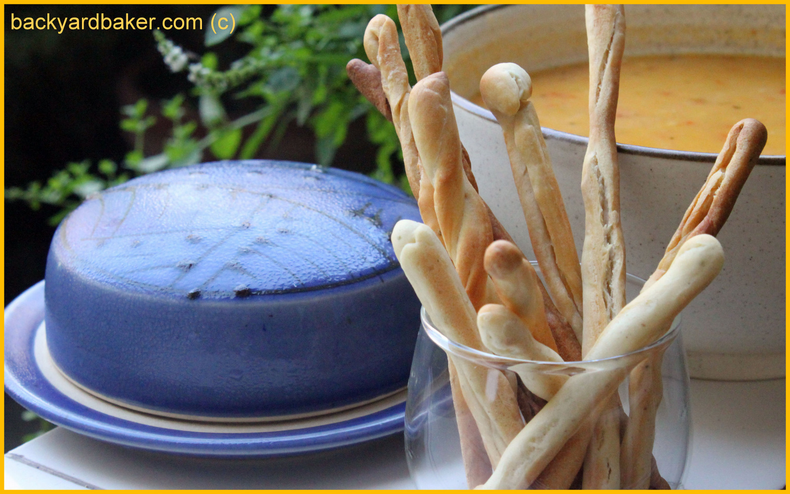 Soup Sticks with Sopa de Elote (Mexican Corn Soup)