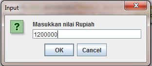 Program Konversi Mata Uang Rupiah dengan Java dan JOptionPane | Belajar Menulis dan Berbagi