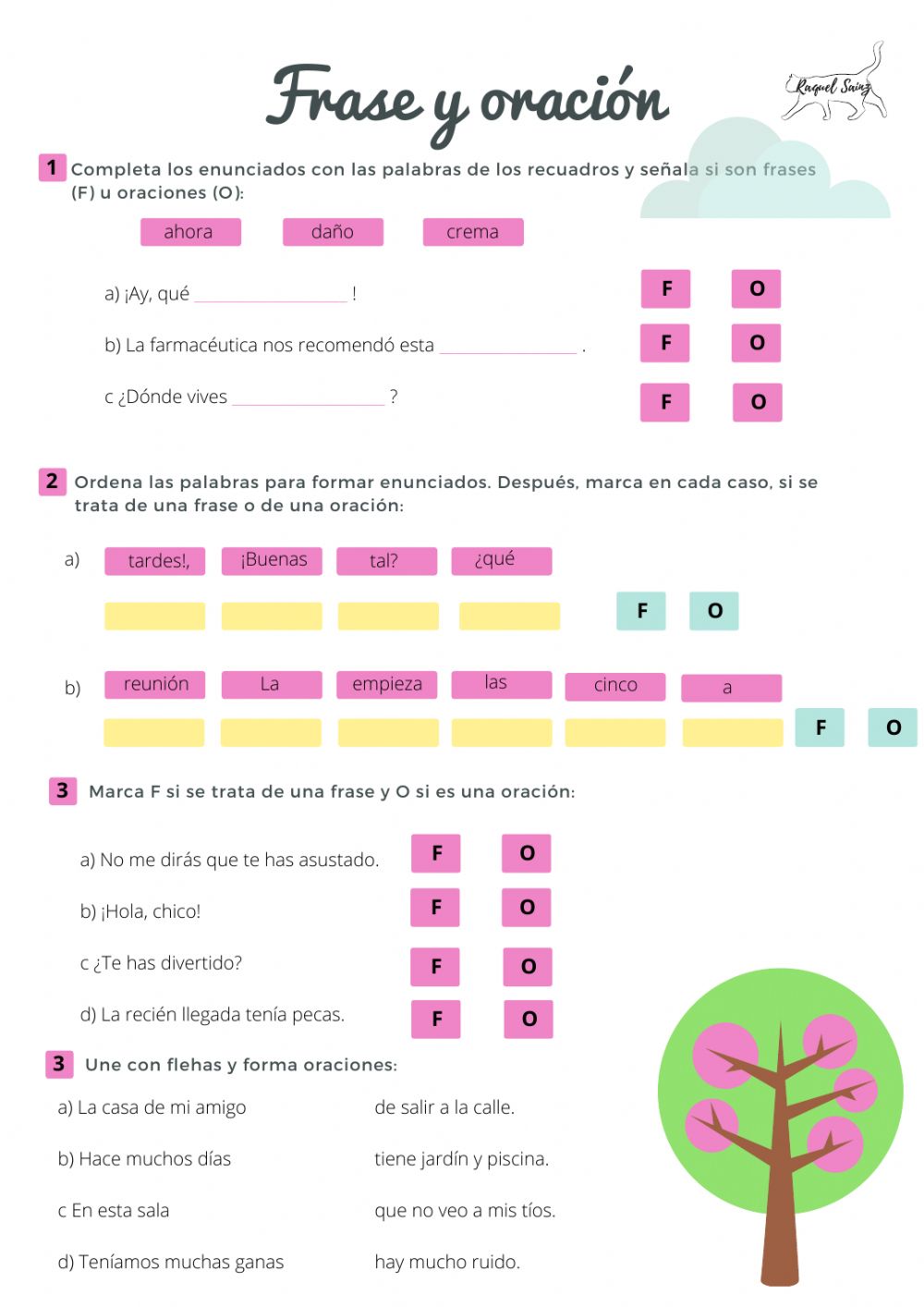 DIVIÉRTETE APRENDIENDO EN 4º HAVE FUN LEARNING AT 4TH: ORACIONES Y FRASES