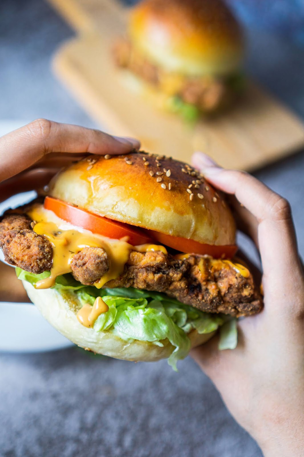 KFC Style Chicken Fillet Burger | Homemade | Hungry for Goodies