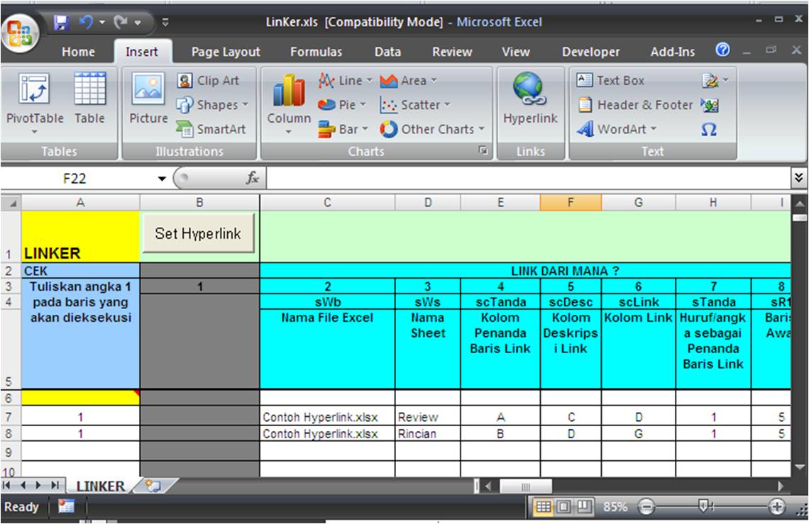 Cara Cepat Membuat Hyperlink Dalam Ms Excel