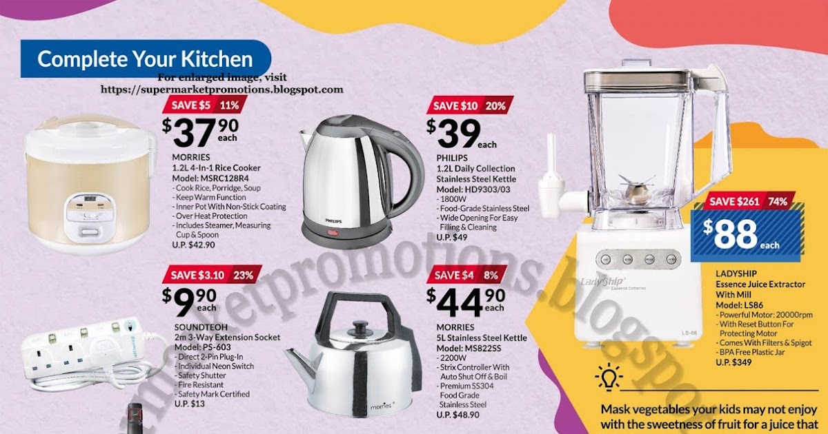 NTUC FairPrice Xtra Kitchen Appliances Promotion 25 March - 07 April ...