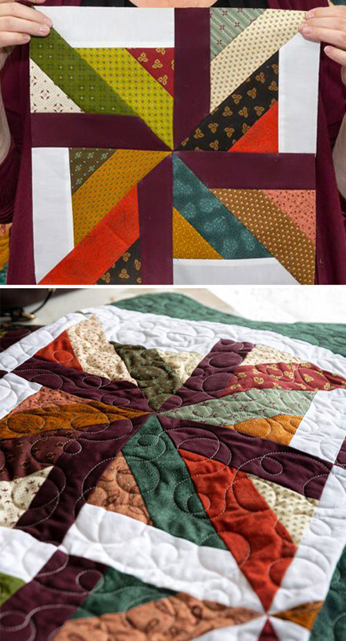 Quilt Today: Brilliant Swirl Quilt - Tutorial