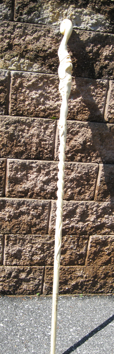The Sunday Woodcarver Blog: Wizard Walking Stick (completed)