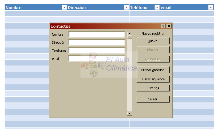 El Aula Ofimática: Cómo crear tablas de datos en Excel