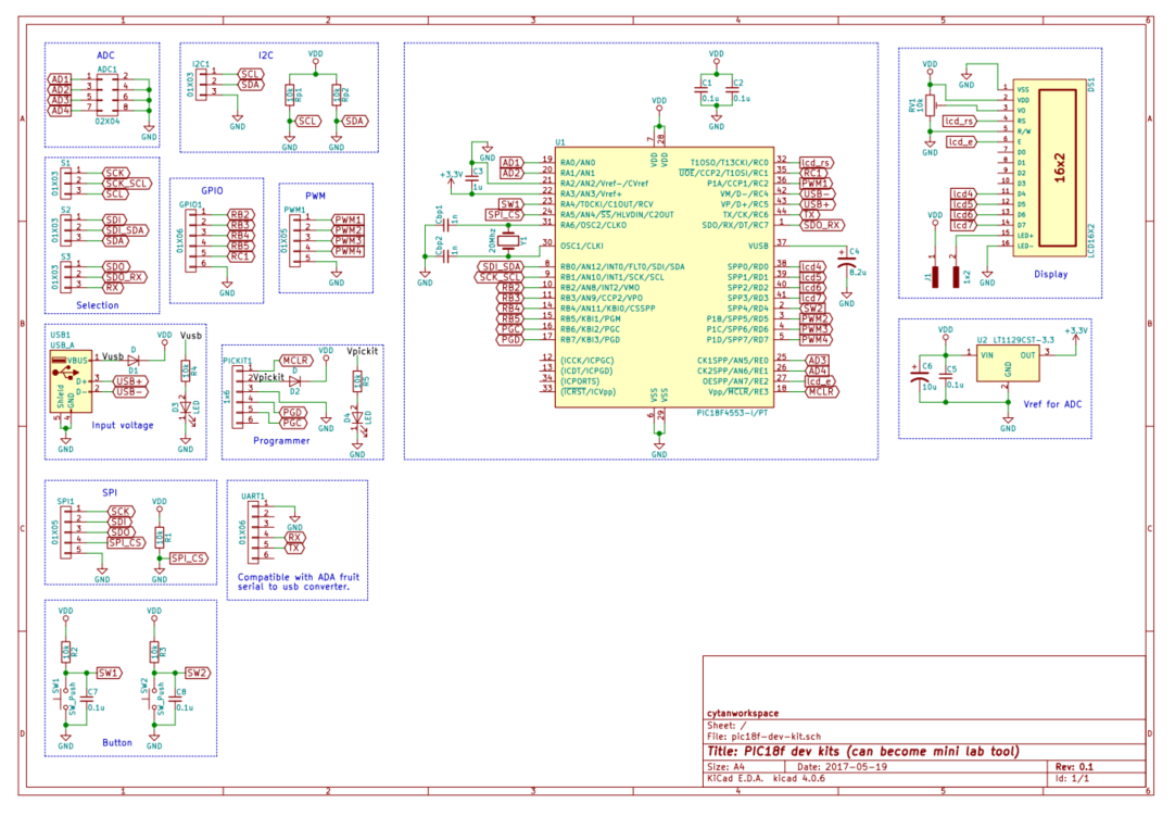 electronic too free: PIC18f Development Kit Design using KICAD - step 1 ...