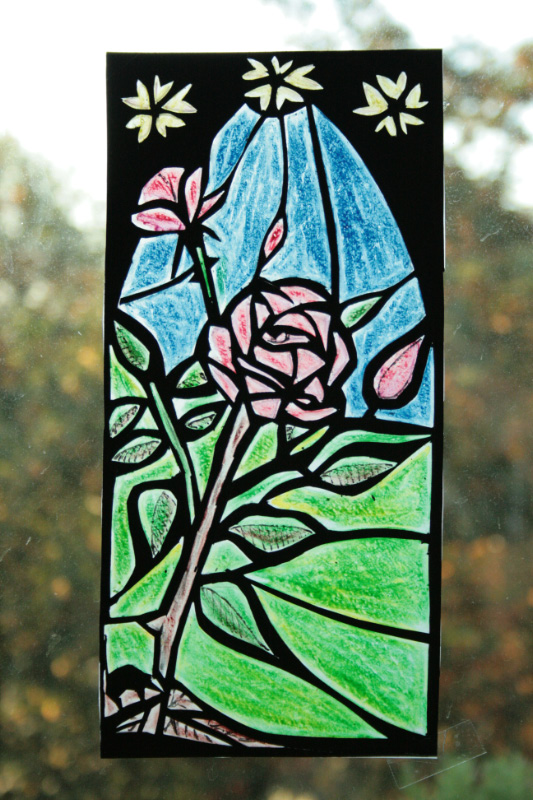 Rose: Drawing challenge #30: Stained glass