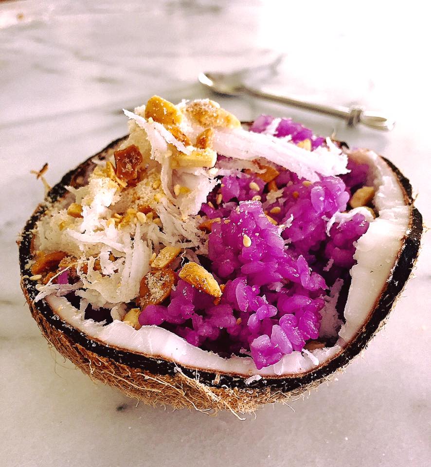 The Spices Of Life . . .: Xôi Lá Cẩm (Magenta Sticky Rice)