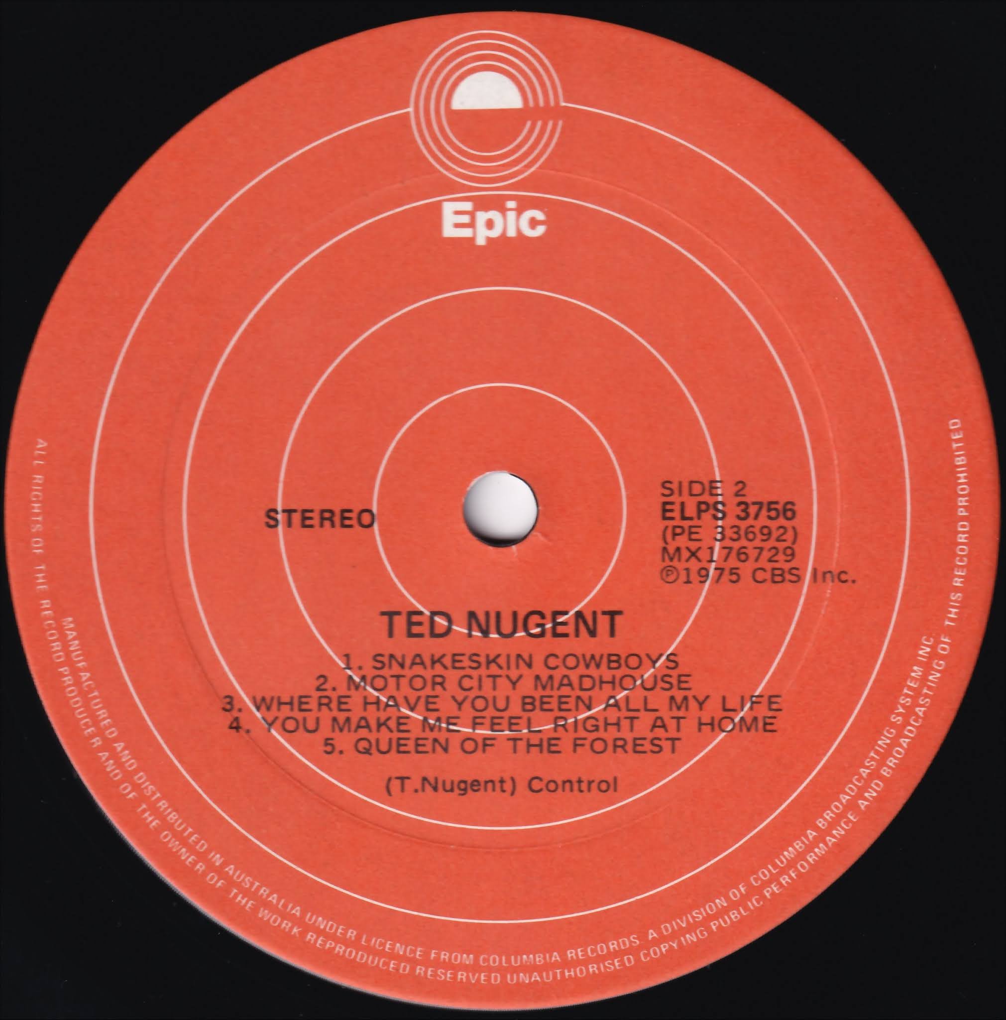 Rock On Vinyl: Ted Nugent - Selftitled (1975) + Bonus Track