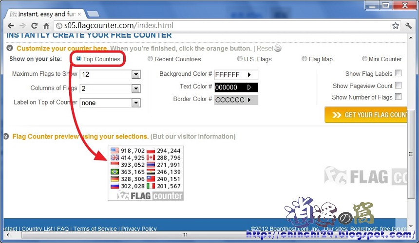 Flag Counter 免費網站計數器，用國旗統計各國訪客