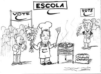 A Gestão Democrática nas Escolas: Charge de Eleição para Diretor