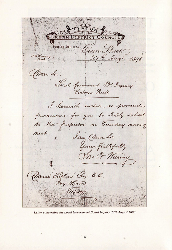 Tipton Civic Society: THE HISTORY OF VICTORIA PARK