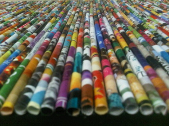 :: Waste Not Do Want: Rolled magazine art = paper art = waste nothing ...