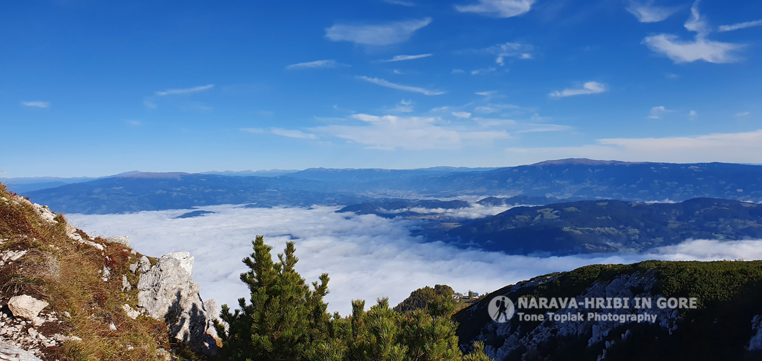Narava hribi in gore: Peca in čudovit jesenski dan