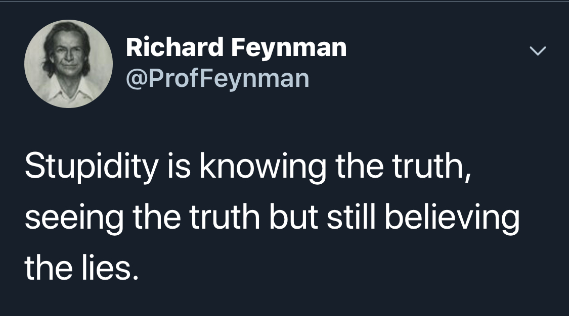 Jeff Brokaw: Richard Feynman on Stupidity