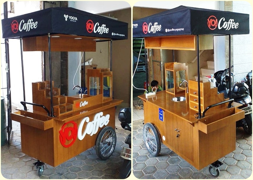 Jasa Pembuatan Gerobak Unik Desain Kedai Kopi Desain Meja Kopi Palet