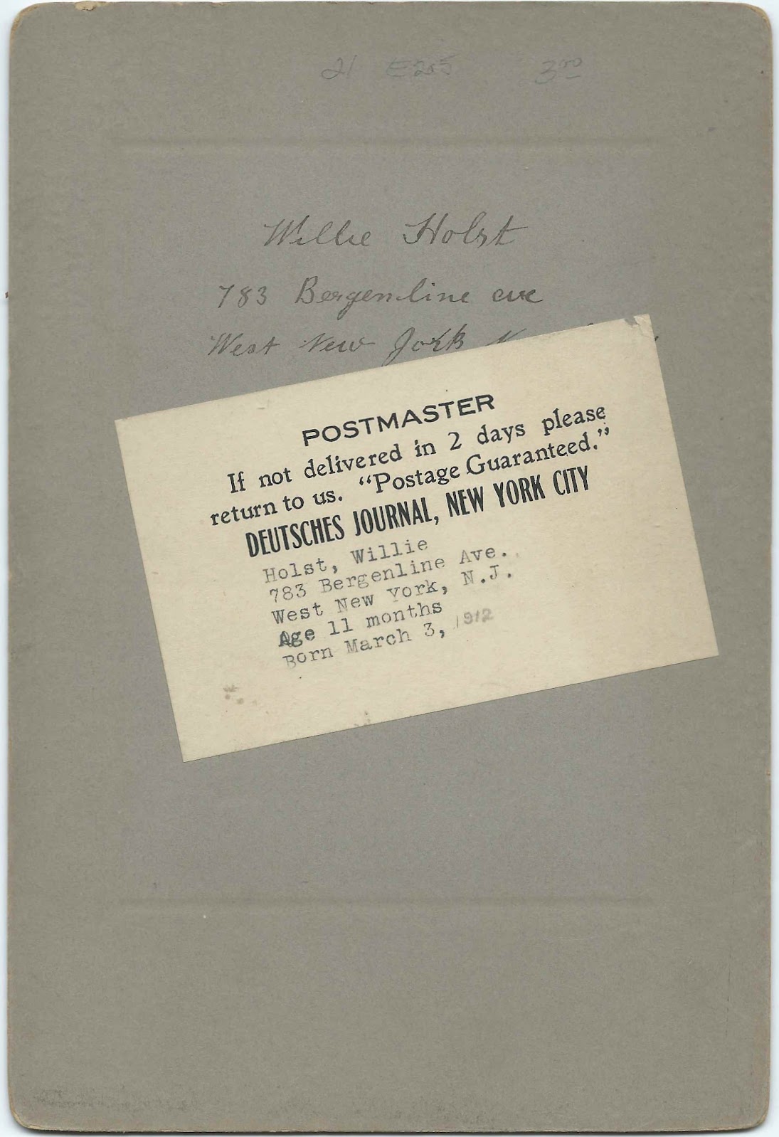 Heirlooms Reunited: Photograph of William Henry Holst of West New York ...