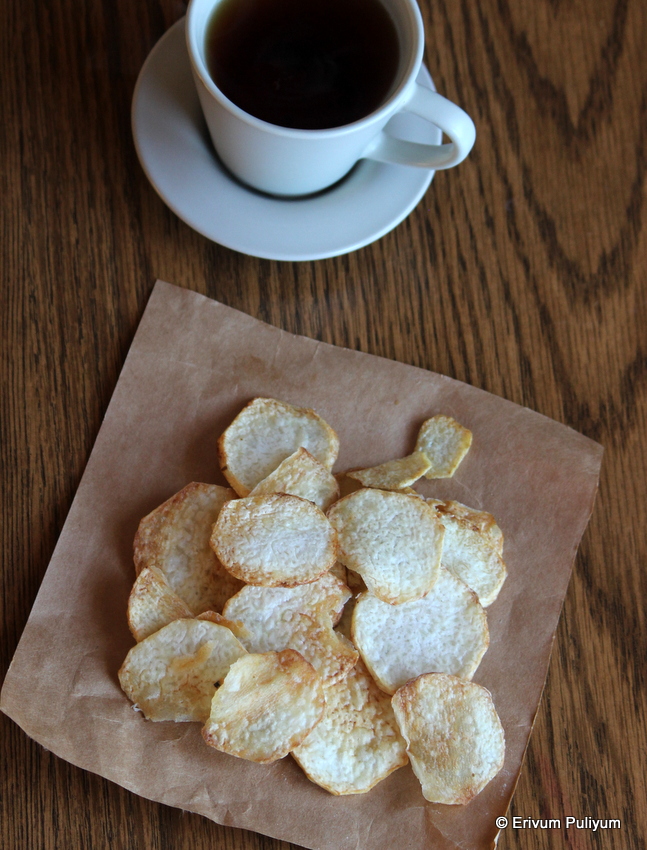 Erivum Puliyum: Chembu Chips | Taro Root(Arbi) Chips | Colocasia Chips