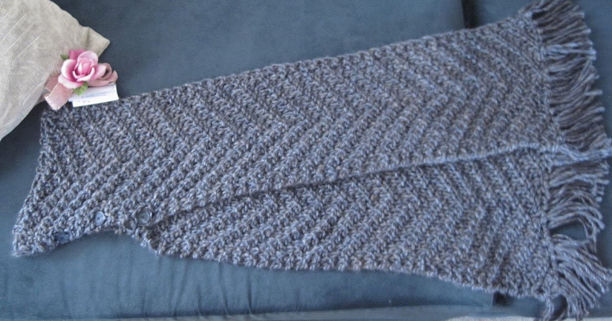 Chevron Stitch Scarf - Reversible & Convertible to Hood