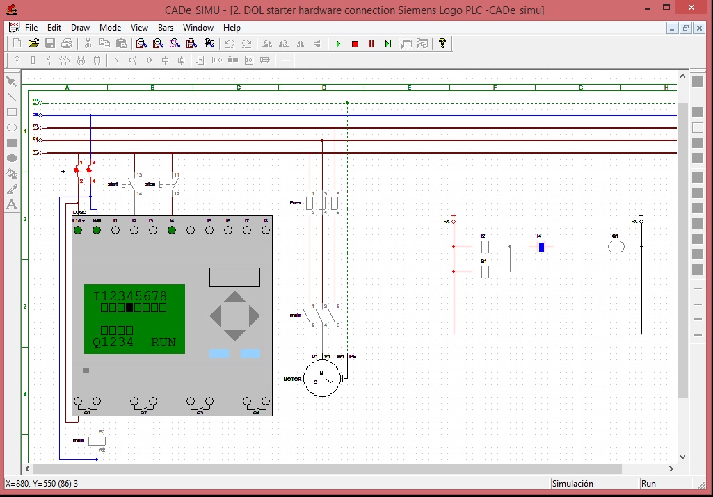 DOL Starter with Siemens Logo PLC - Infinity Knowledge