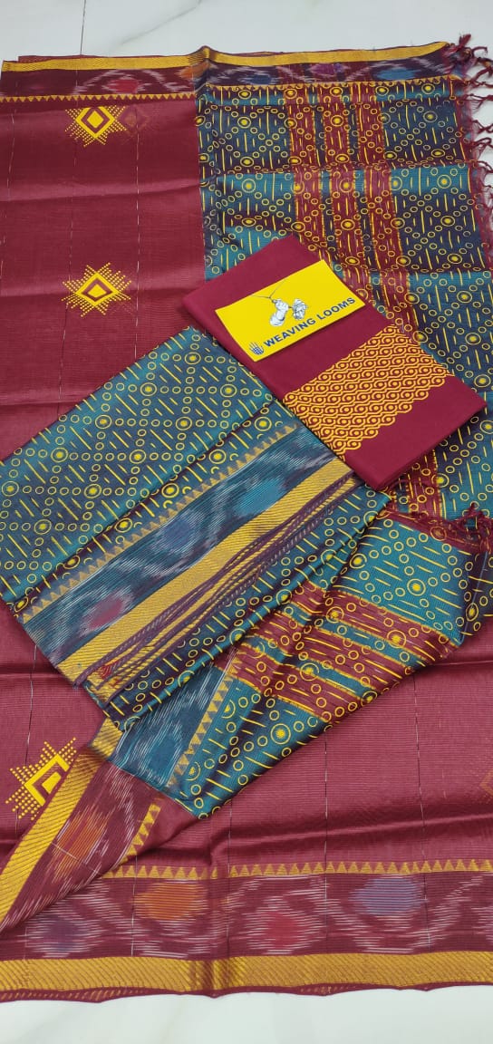 New mangalgiri dress materilas