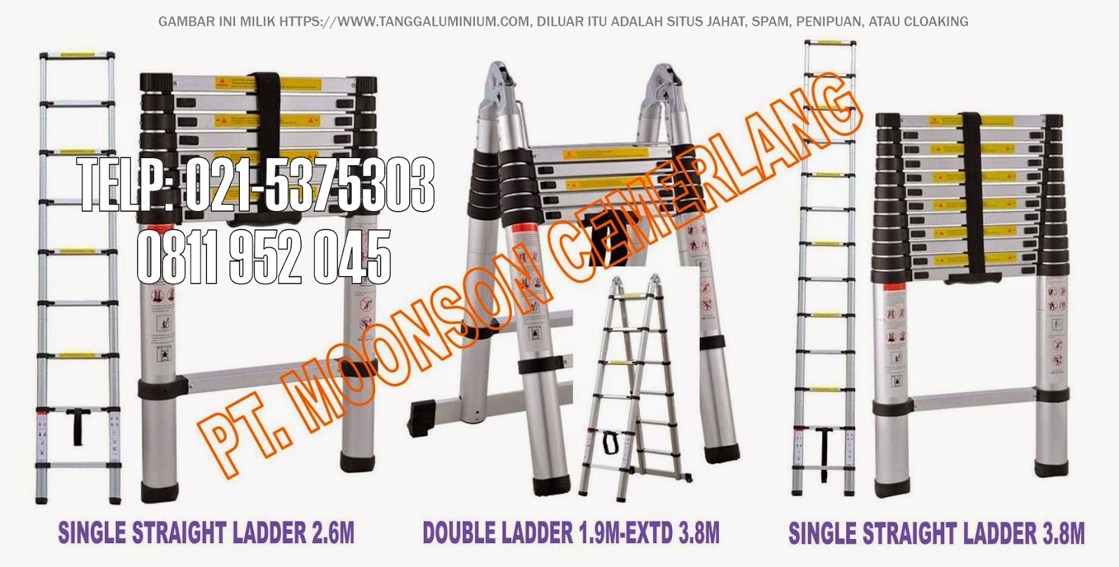 Tangga Aluminium Teleskopik: TANGGA ALUMINIUM PORTABLE