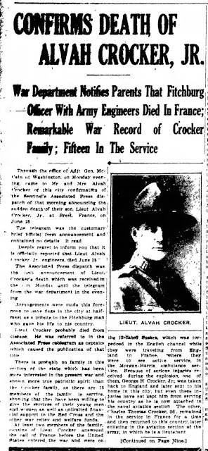 From Maine to Kentucky: Alvah Crocker Died in the Great War
