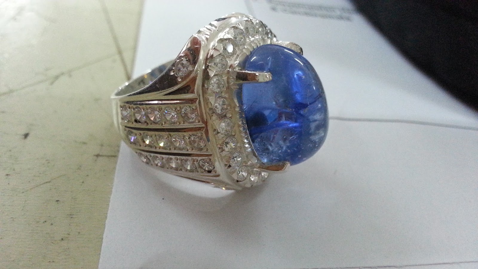 PERMATA MURAH SOKMO: ISTIMEWA : CINCIN PERMATA BERYL BIRU ASLI AIR KACA ...
