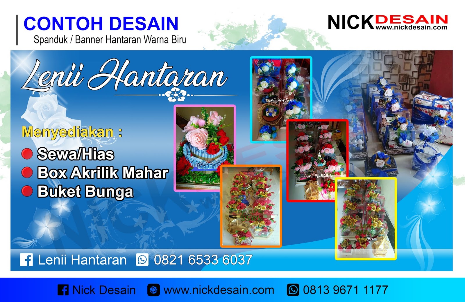 Contoh Desain banner Spanduk Hantaran Biru - Percetakan Tanjungbalai ...