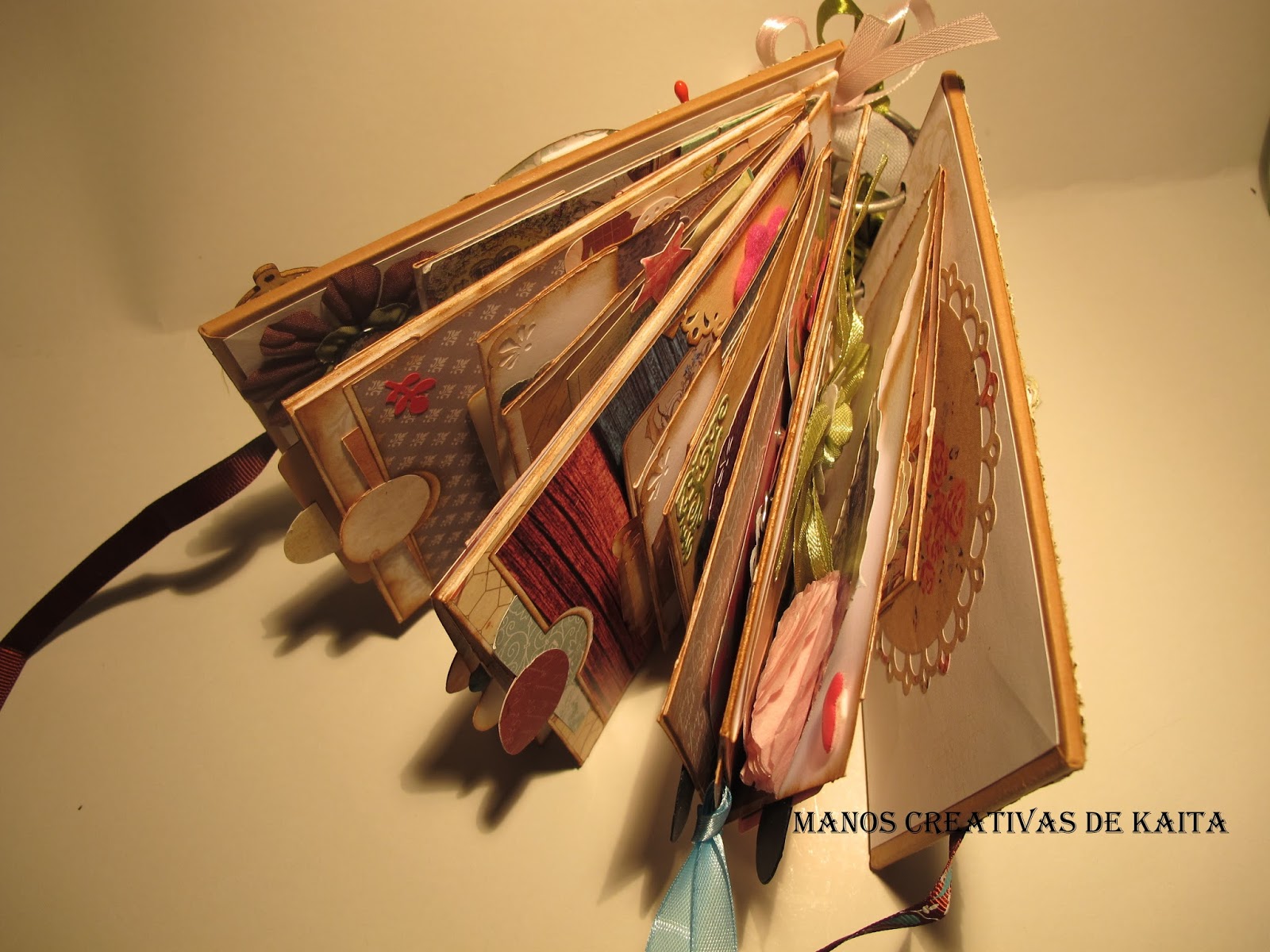 "Manos Creativas de Kaita": Mini álbum hojas de 12" x 12"