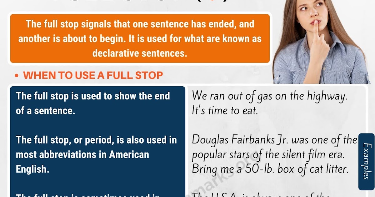English is FUNtastic: Full stop - infographic