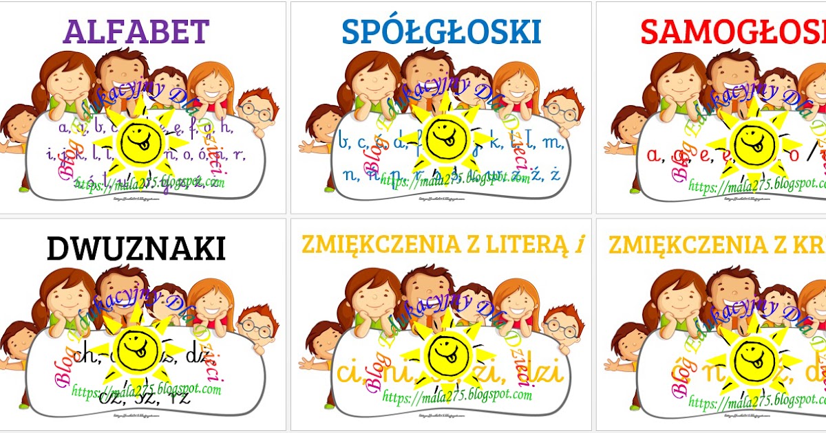 BLOG EDUKACYJNY DLA DZIECI: JĘZYK POLSKI - PLANSZE