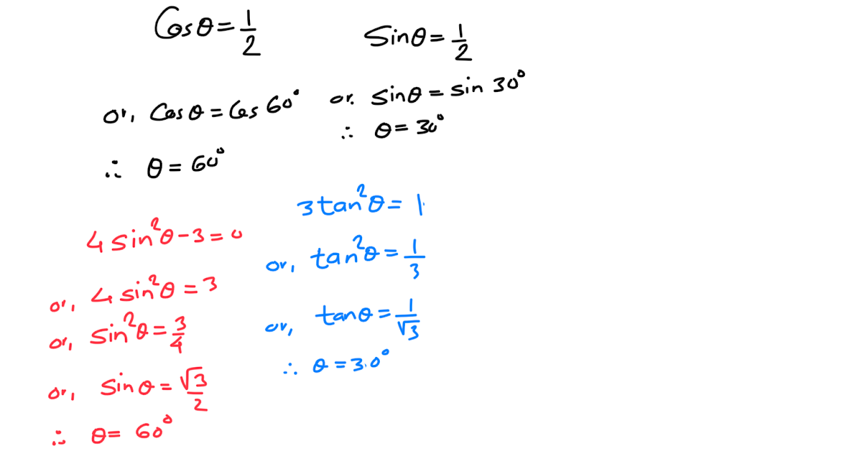 Solve the given trigonometric equation equation 0≰θ≤90°