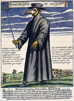 ART and ARCHITECTURE, mainly: Plague doctors - in the 17th century